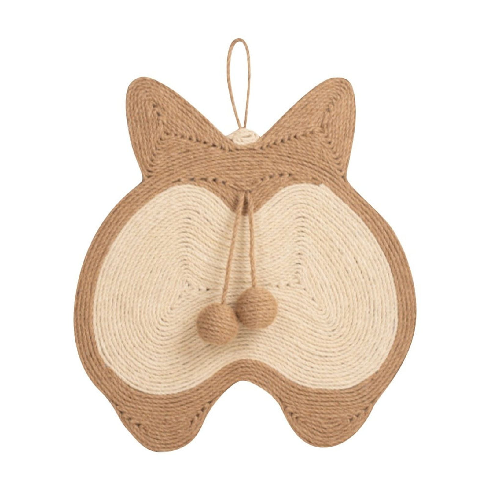Dog Butt Shaped Sisal Cat Scratching Mat Anti-Scratch Board Hangable ...