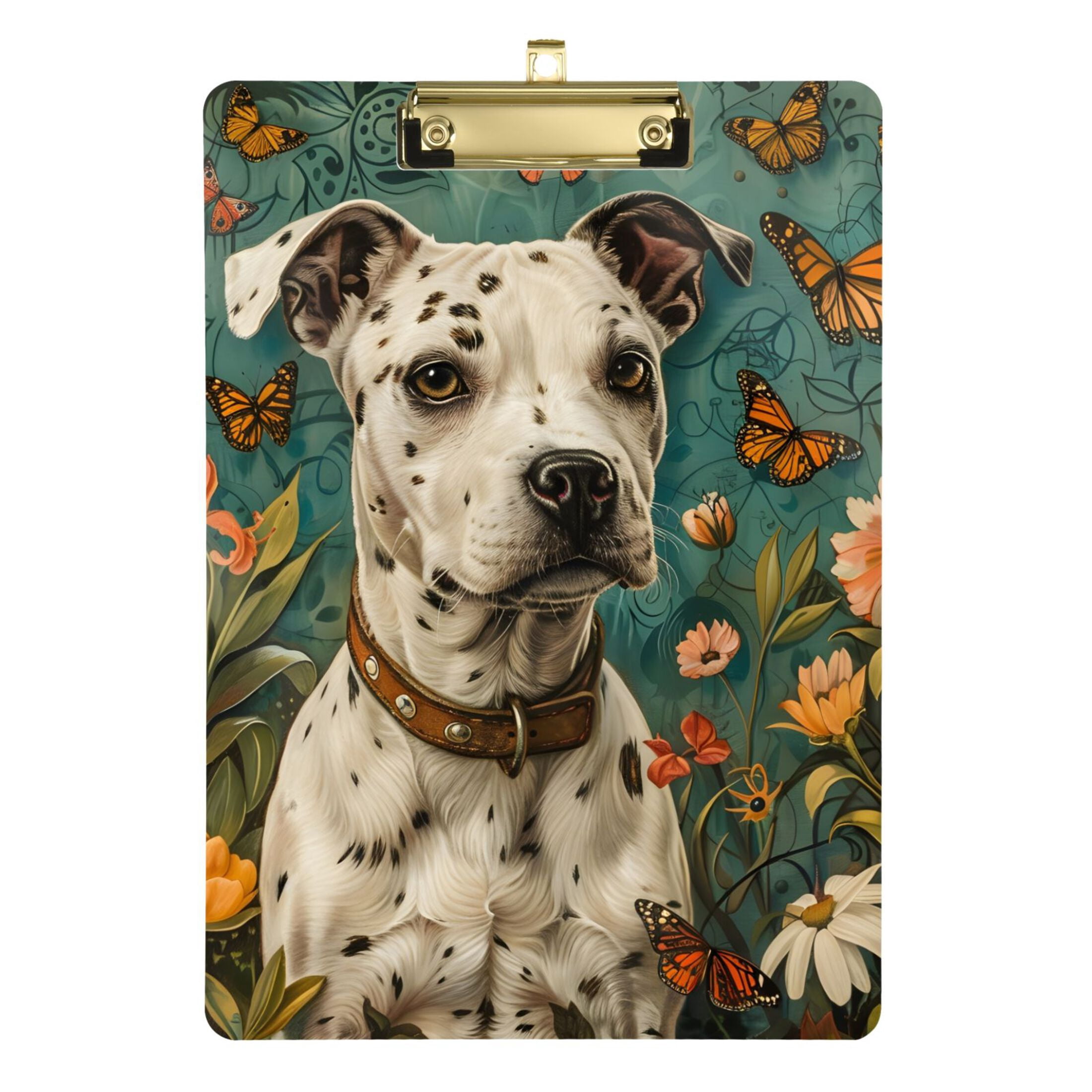 Dog Butterflies Flowers Leaves Acrylic Clipboard Drawing Board ...