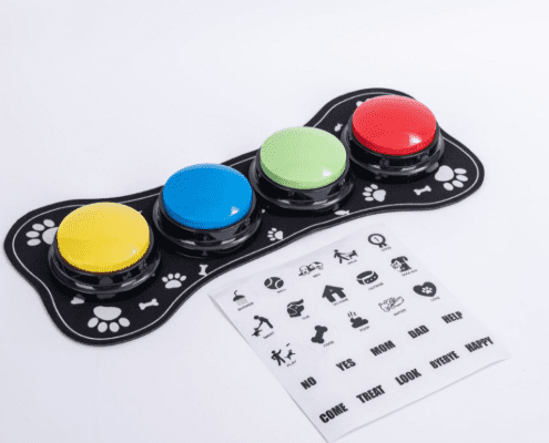 Dog Buttons for Communication, Set of 4 Color Dog Talking Button, 30s ...