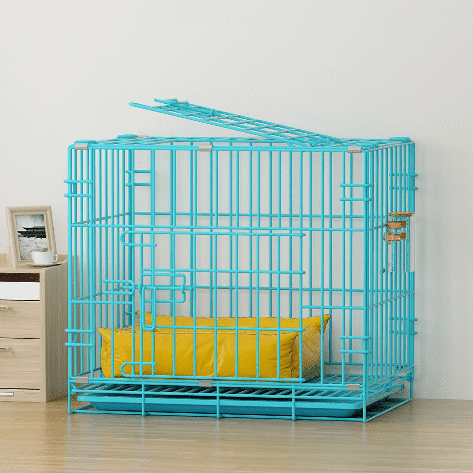 Dog Cage Bold Pet Folding Wire Cage Large, Medium and Small Dog Cage ...