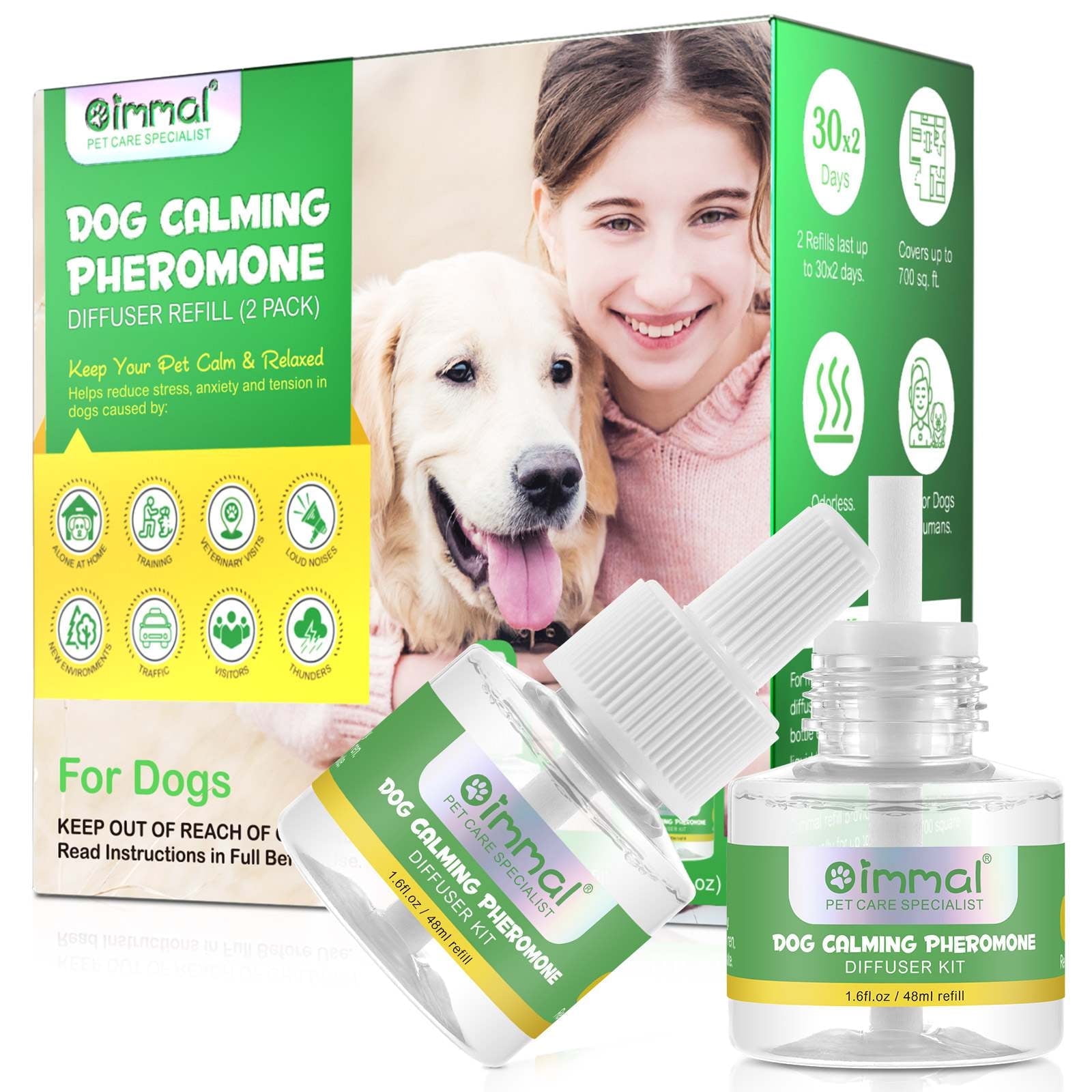 Dog Calming Pheromone Diffuser Refill,Vet Recommended to Relieve ...