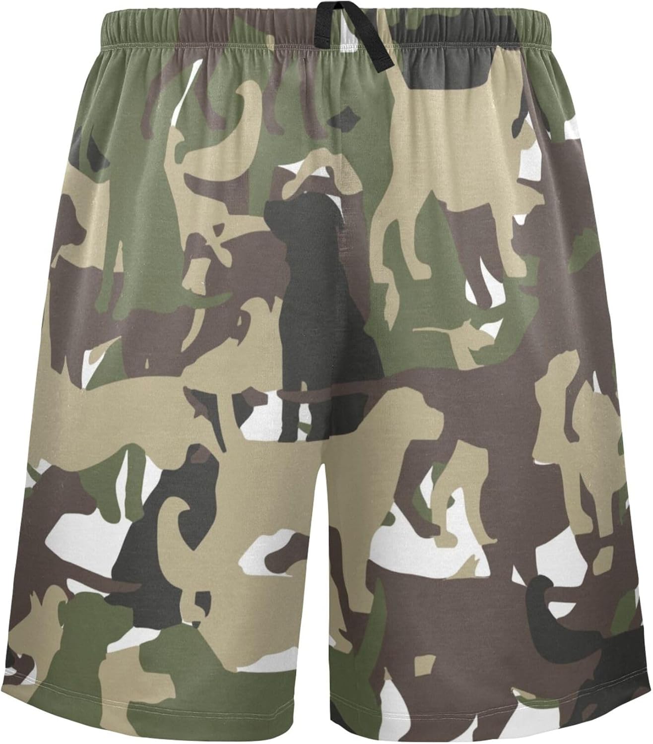 Dog Camouflage Pattern Mens Pajama Pants Shorts Sleepwear Lounge Men's ...