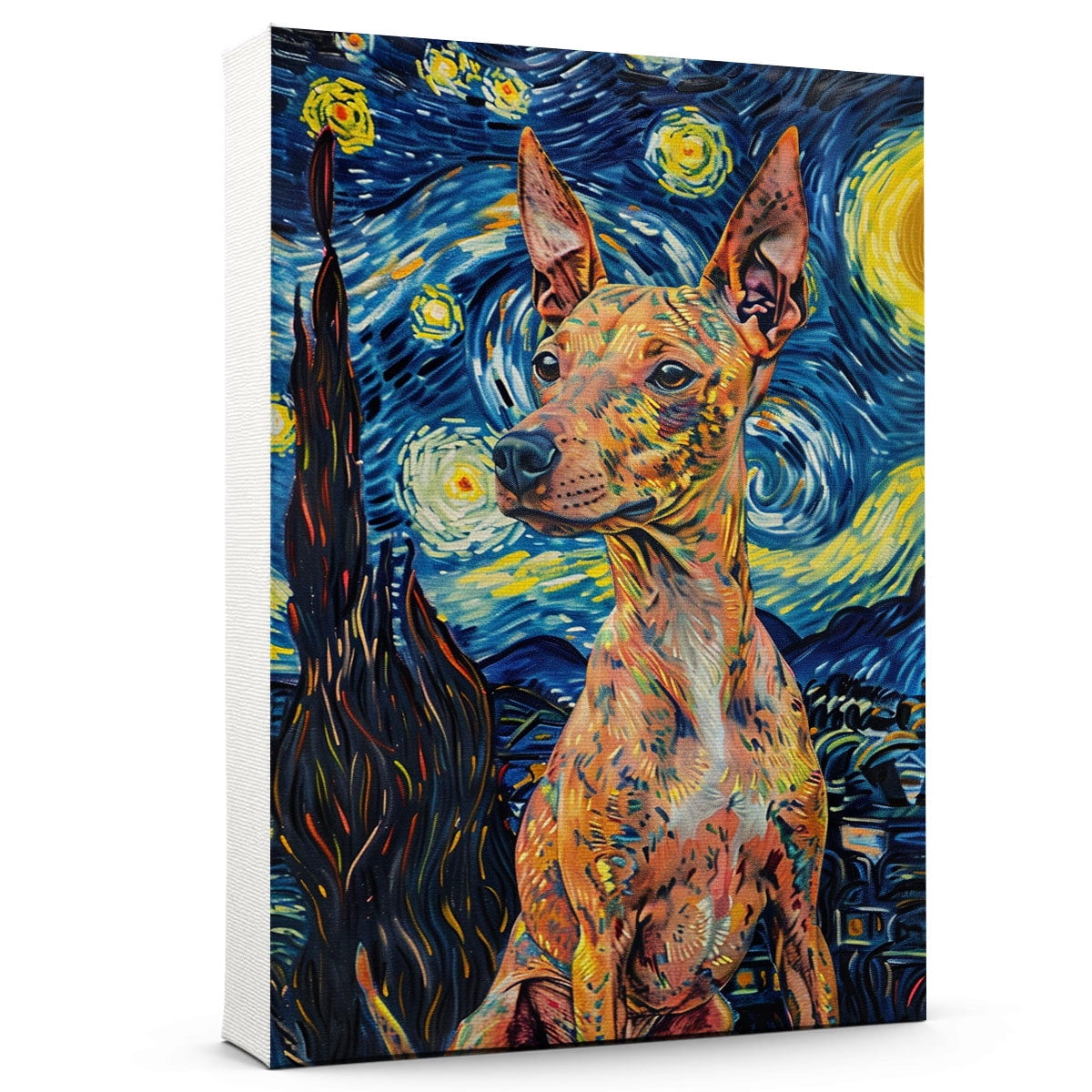 Dog Canvas Art Decor Creative Dog Picture for Wall Decor Van Gogh ...