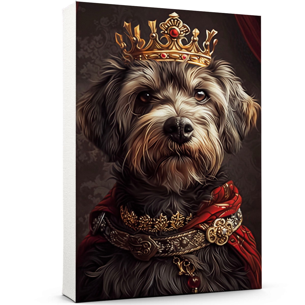 Dog Canvas Print Funny Petit Basset Griffon Vendeen Dog Painting Poster ...