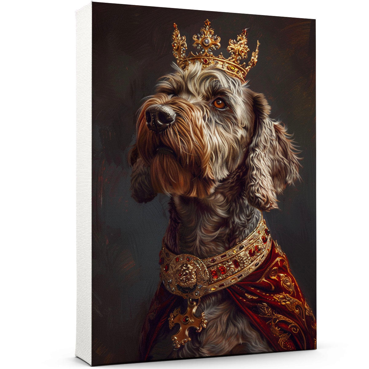 Dog Canvas Print Funny Spinone Italiano Dog Painting Poster Vintage ...