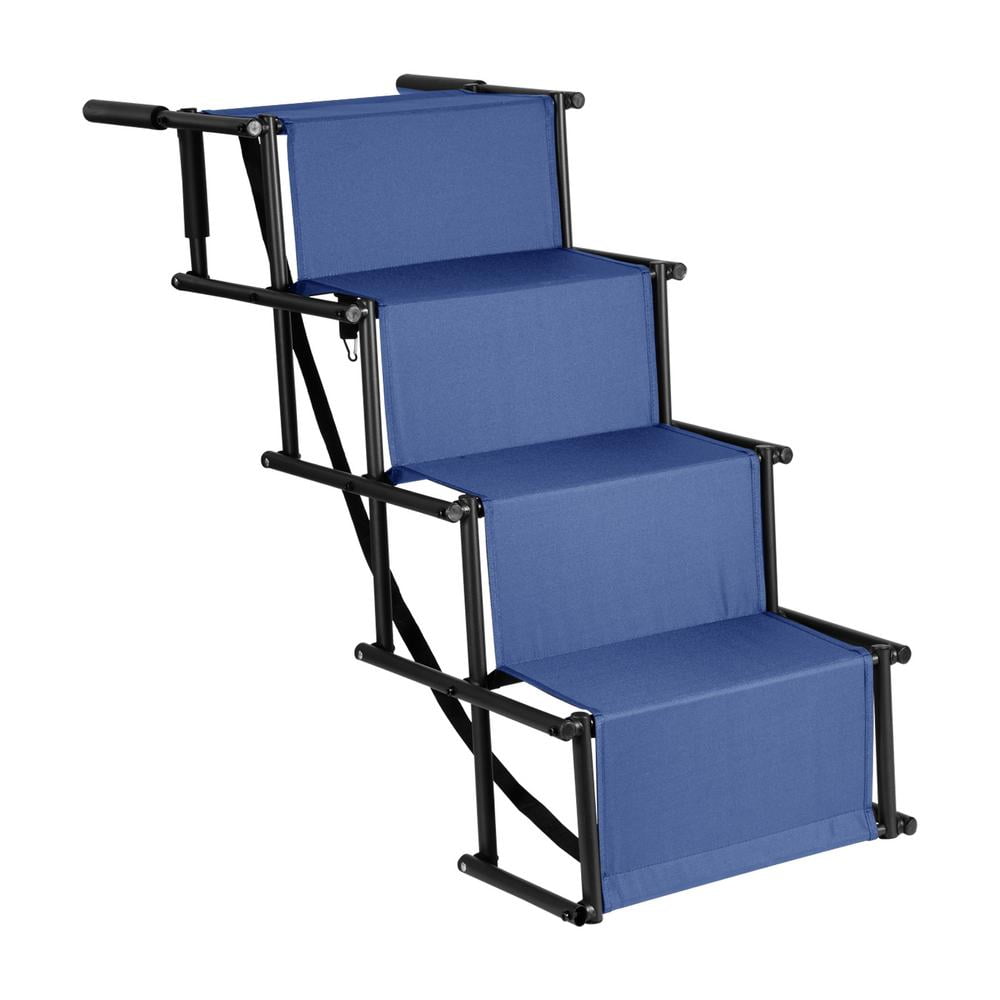 Dog Car Ramps 4 Steps Folding Dog Stair Portable Pet Stair Ramp Wide ...