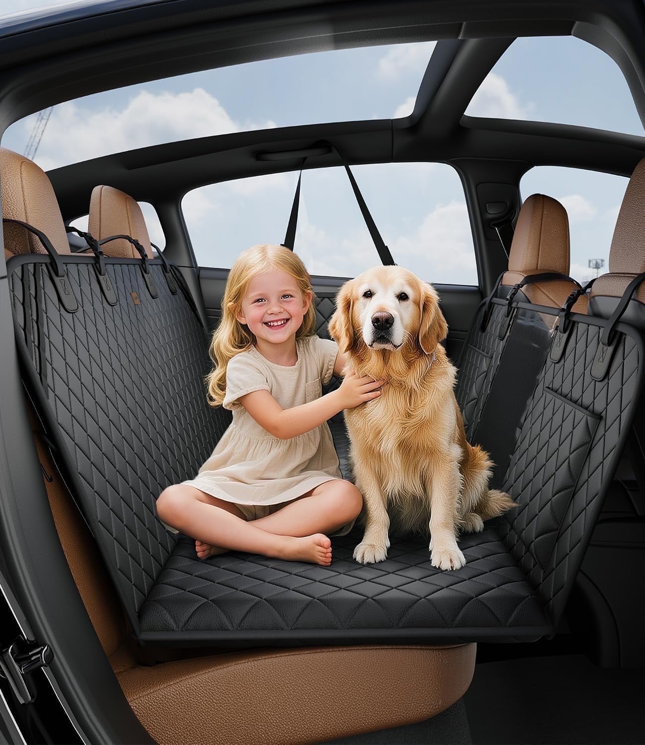 ABCPET Dog Car Seat Cover Back Seat Extender for Dog Car Hammock Dogs ...
