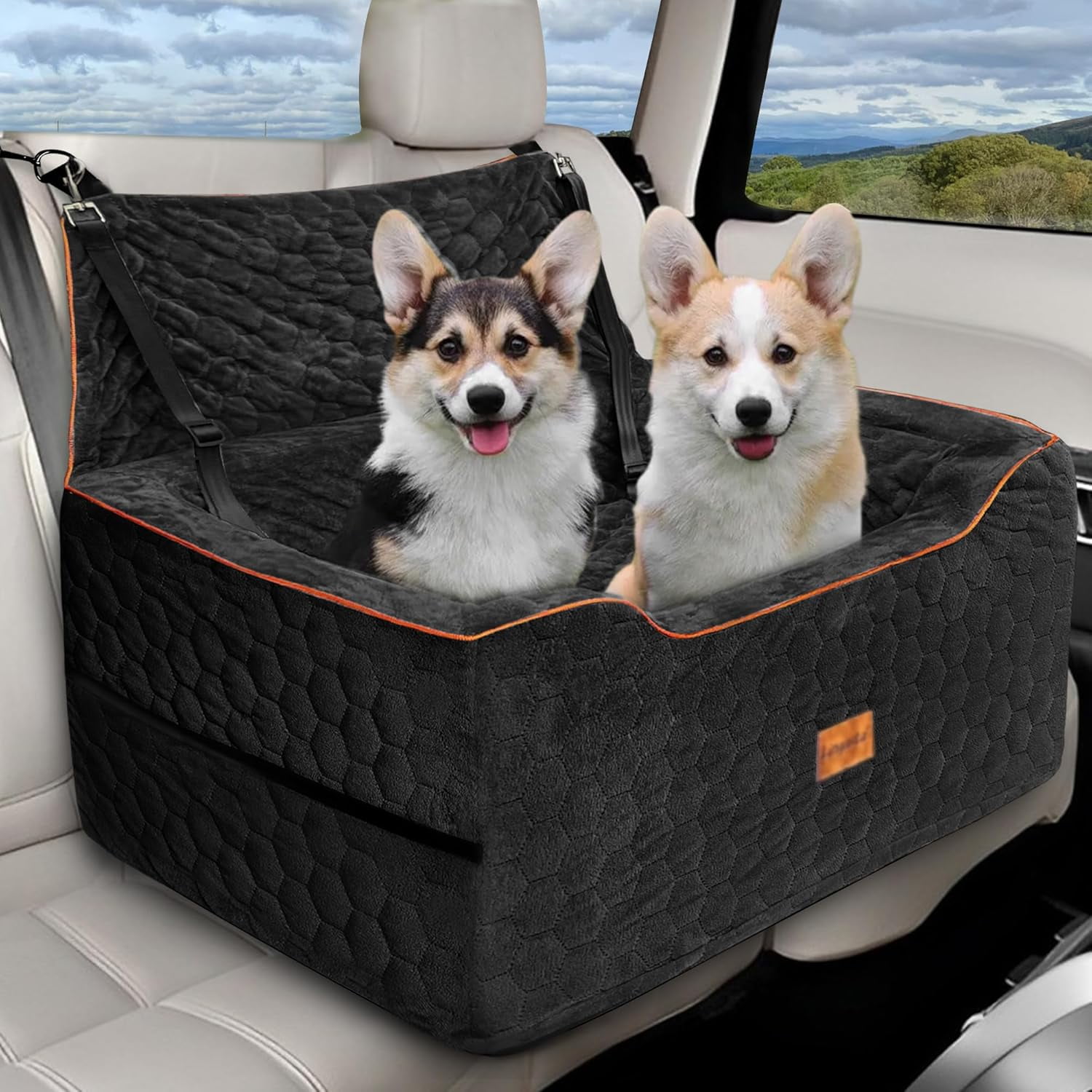Dog Car Seat for Medium/Large Dogs,Dog Booster Seat for Dogs Under 60 ...