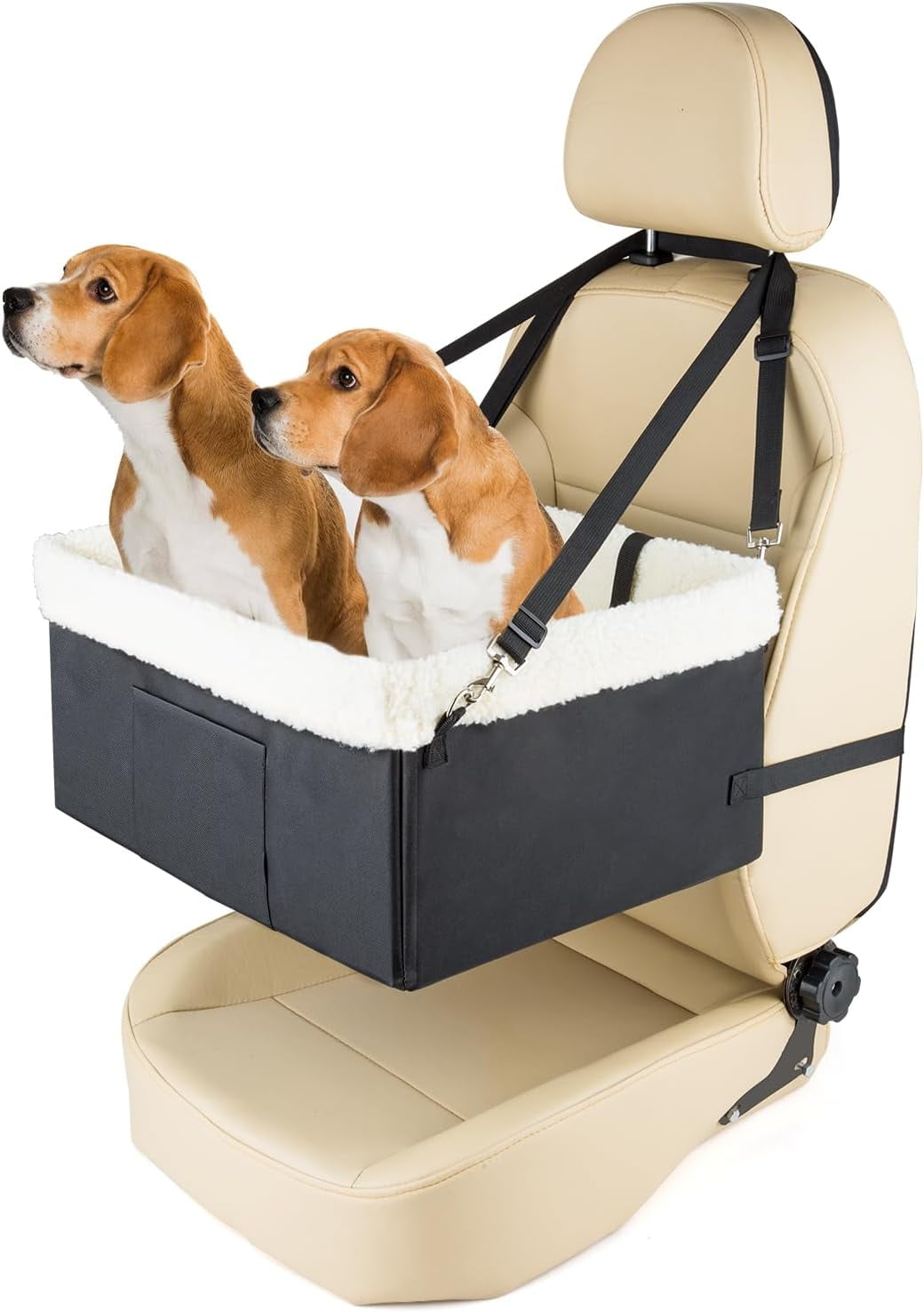 Dog Car Seat for Small Dogs, Booster with Metal Frame Construction ...