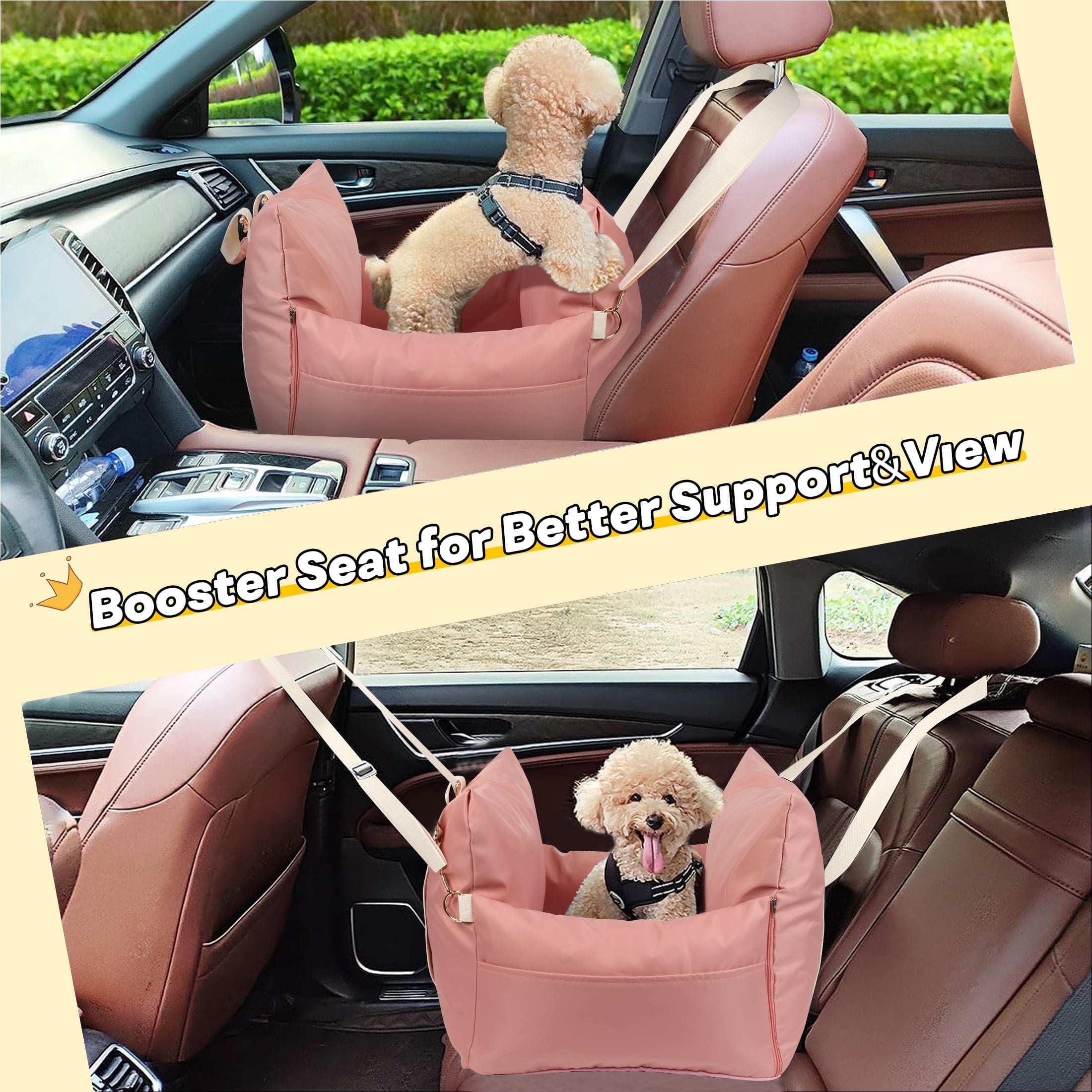 Dog Car Seat, XiWiYuVa Pet Booster Seat, Waterproof Cat Travel Carrier ...