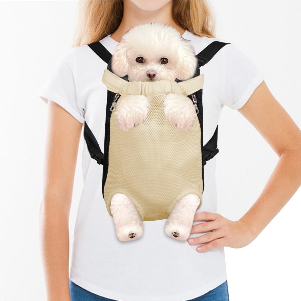 Dog Carrier Backpack Pet Legs Out Front Cat Travel Bag, Adjustable ...