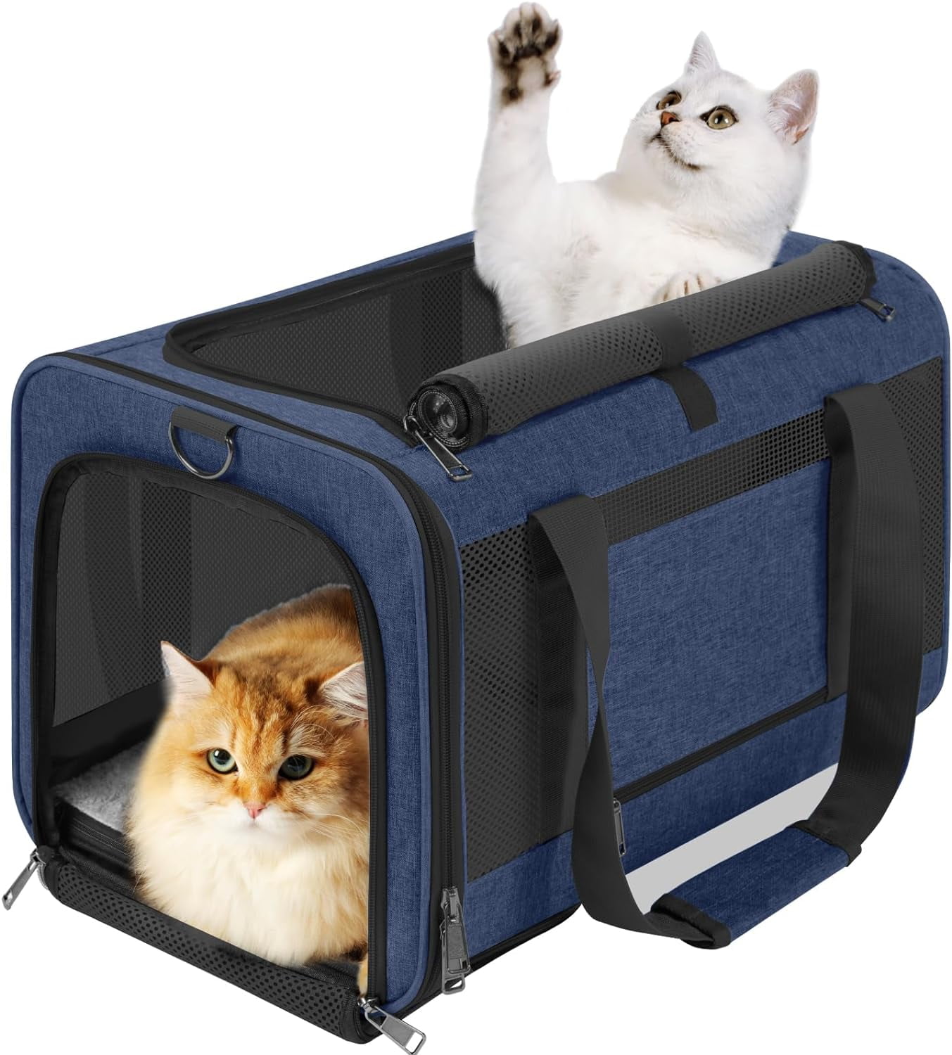 Dog Carrier Soft/Cat Crates Large Cat 20 to 25 pounds/Softsided Pet Car ...