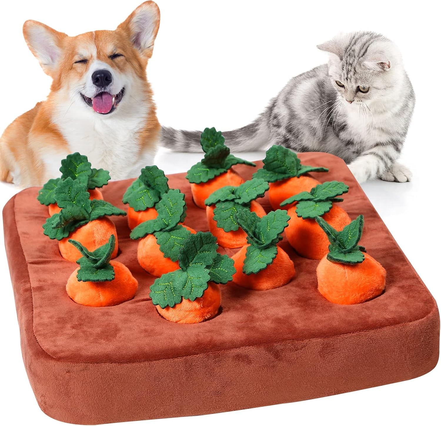 Dog Carrot Toy, Enrichment Dog Puzzle Toys, Hide and Seek Carrot Farm ...