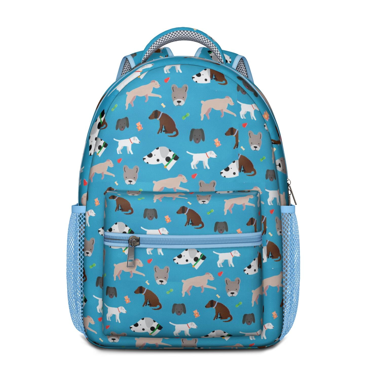 Dog Cartoon Print School Bag – Watercolor Dog Pattern Backpack for ...