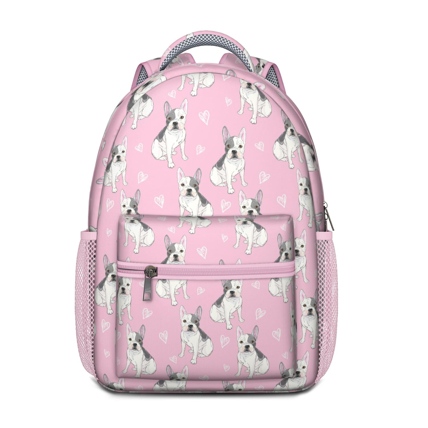 Dog Cartoon Print School Bag – Watercolor Dog Pattern Backpack for ...