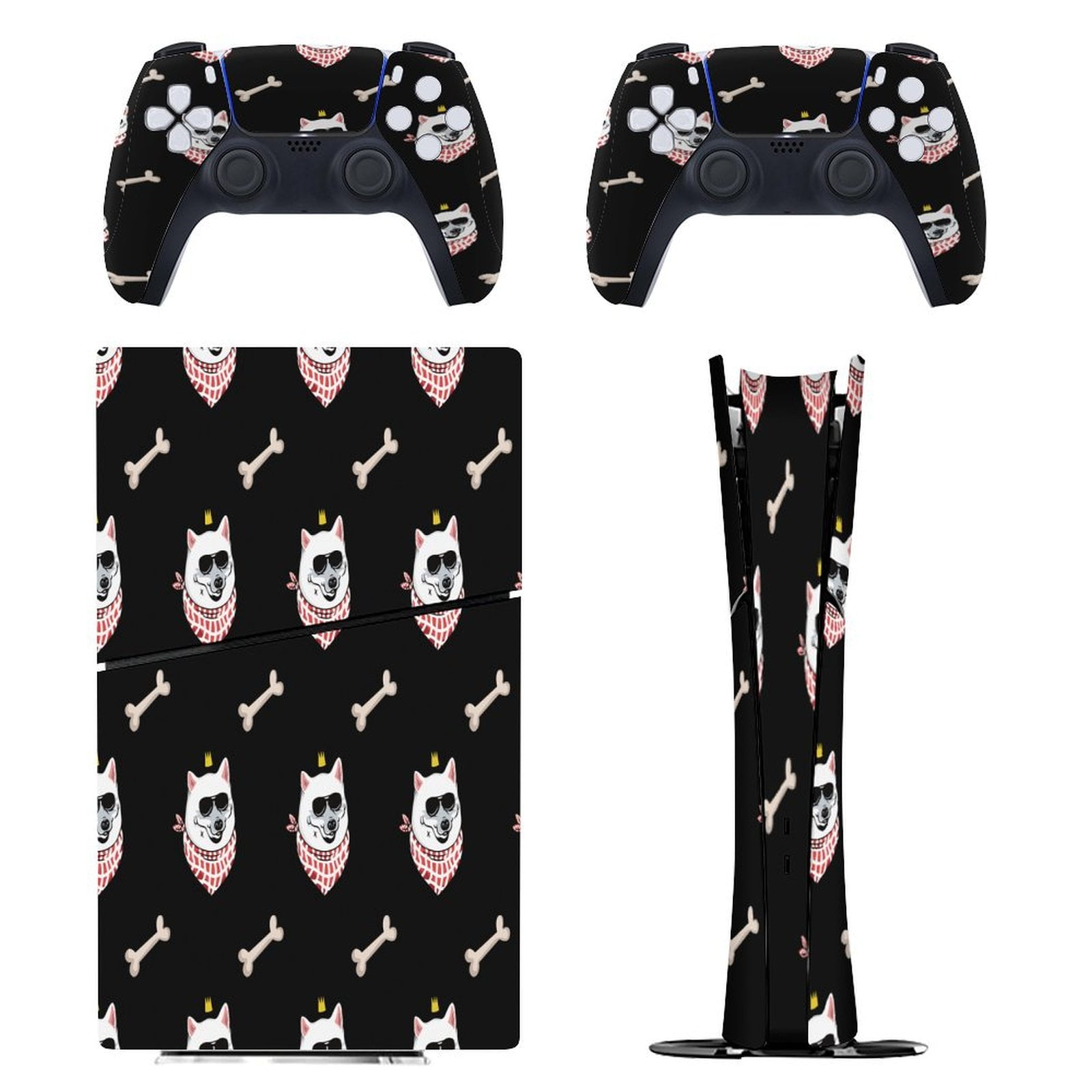 Dog Cartoon Repetitive Pattern Bone PS5/PS5 Slim Digital Disc Skin ...