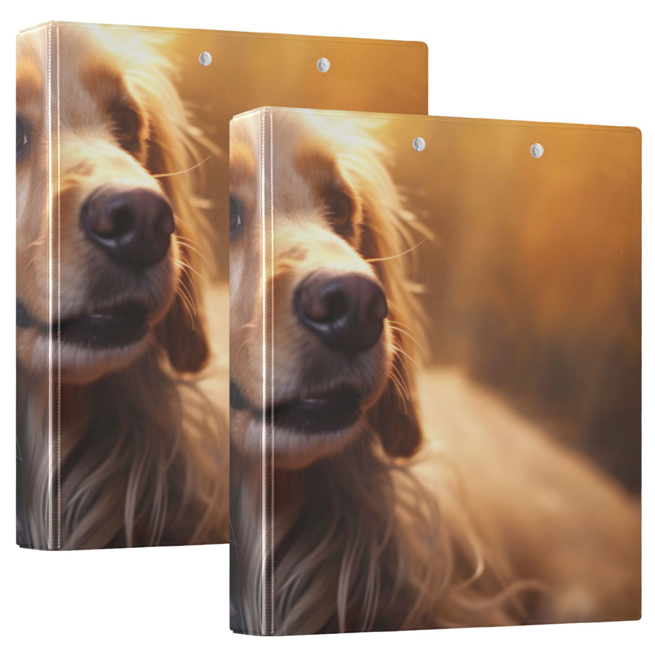 Dog Cat 3 Ring Binders 1.5 inch Hardcover File Folders with Interior ...