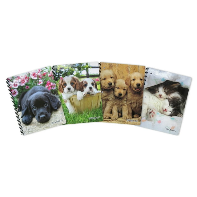 Dog/Cat 4-Pack Small 5"x7" Spiral Notebooks - Walmart.com