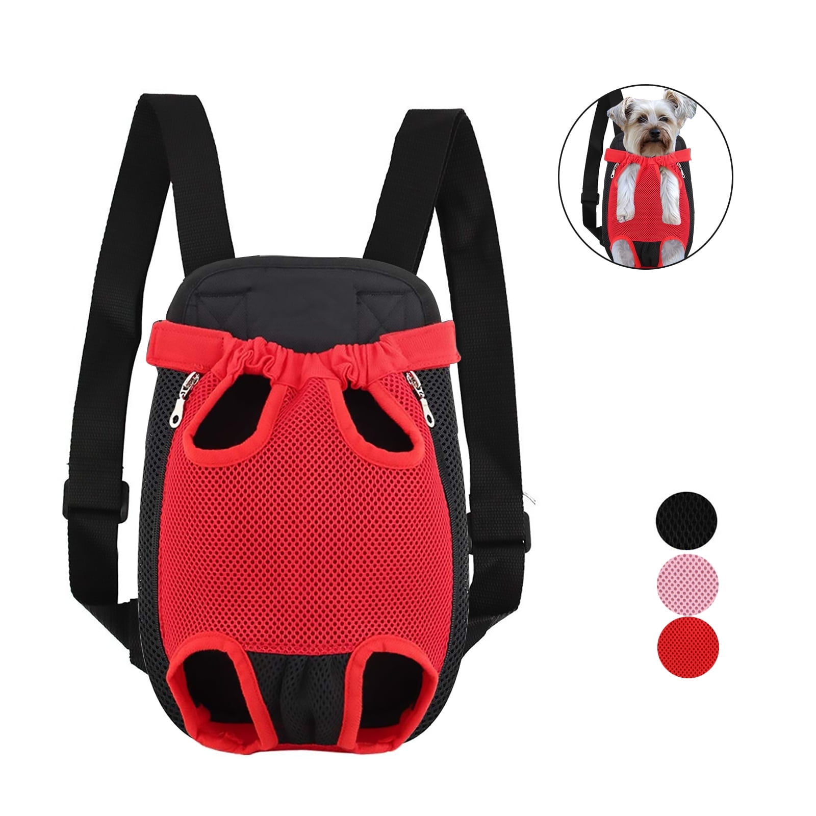 Dog Cat Carrier Backpack Adjustable Frontpack Carrier Outdoor Travel ...