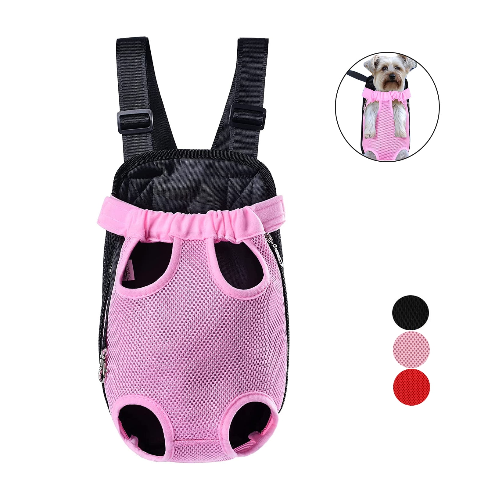Dog Cat Carrier Backpack Adjustable Frontpack Carrier Outdoor Travel ...