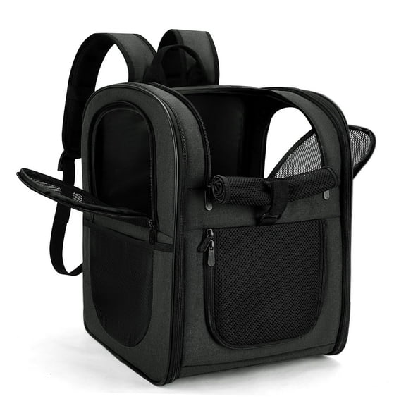 Dog & Cat Carrier Backpack for 4-18lb Pets - Ventilated Safe Design ...