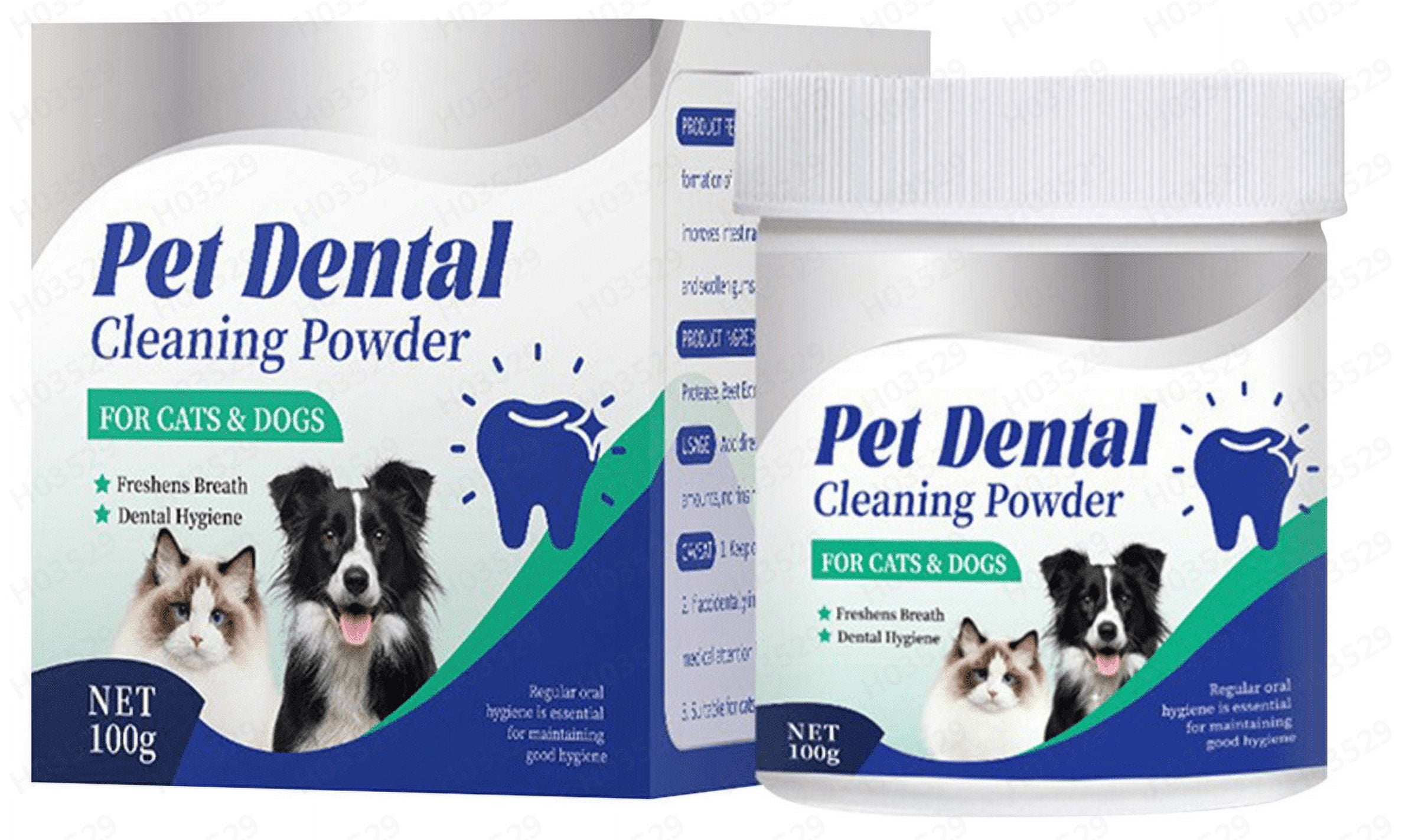 Dog Cat Dental Powder Breath Freshener, PetTeeth Cleaning Powder, Dog ...
