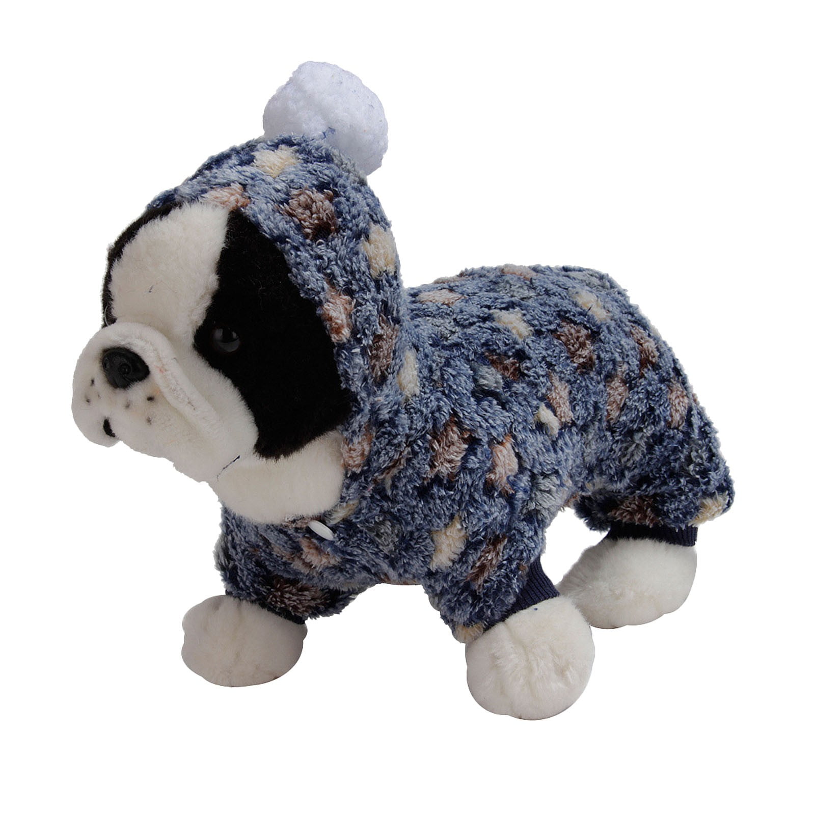 Dog Cat Fall And Winter Flannel Hooded Pet Clothing Small Dog Sweaters ...