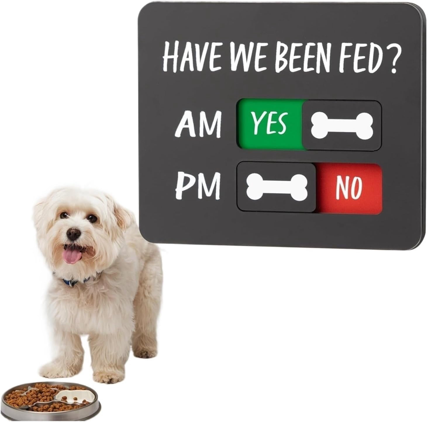 Dog & Cat Feeding Reminder Magnet - Have We Been Fed? Pet Feed Tracker ...