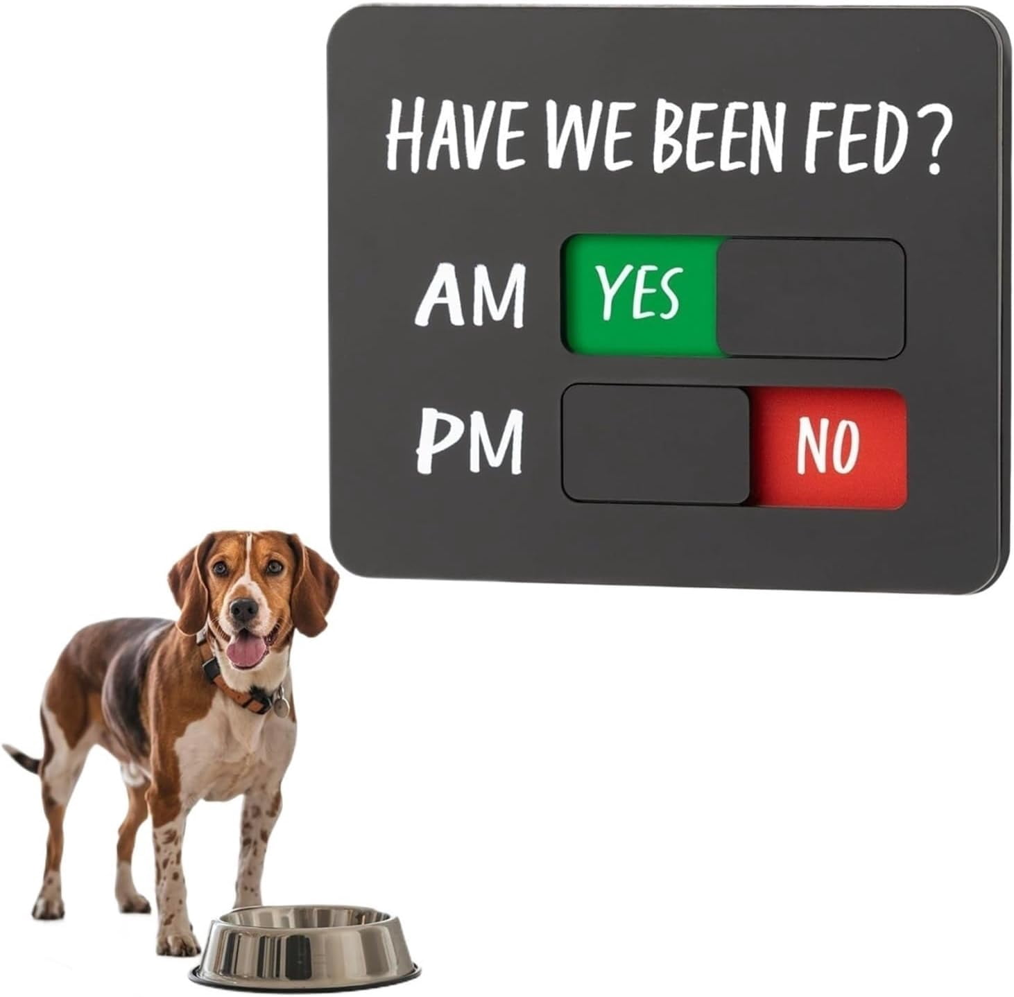 Dog & Cat Feeding Reminder Magnet - Have We Been Fed? Pet Feed Tracker ...
