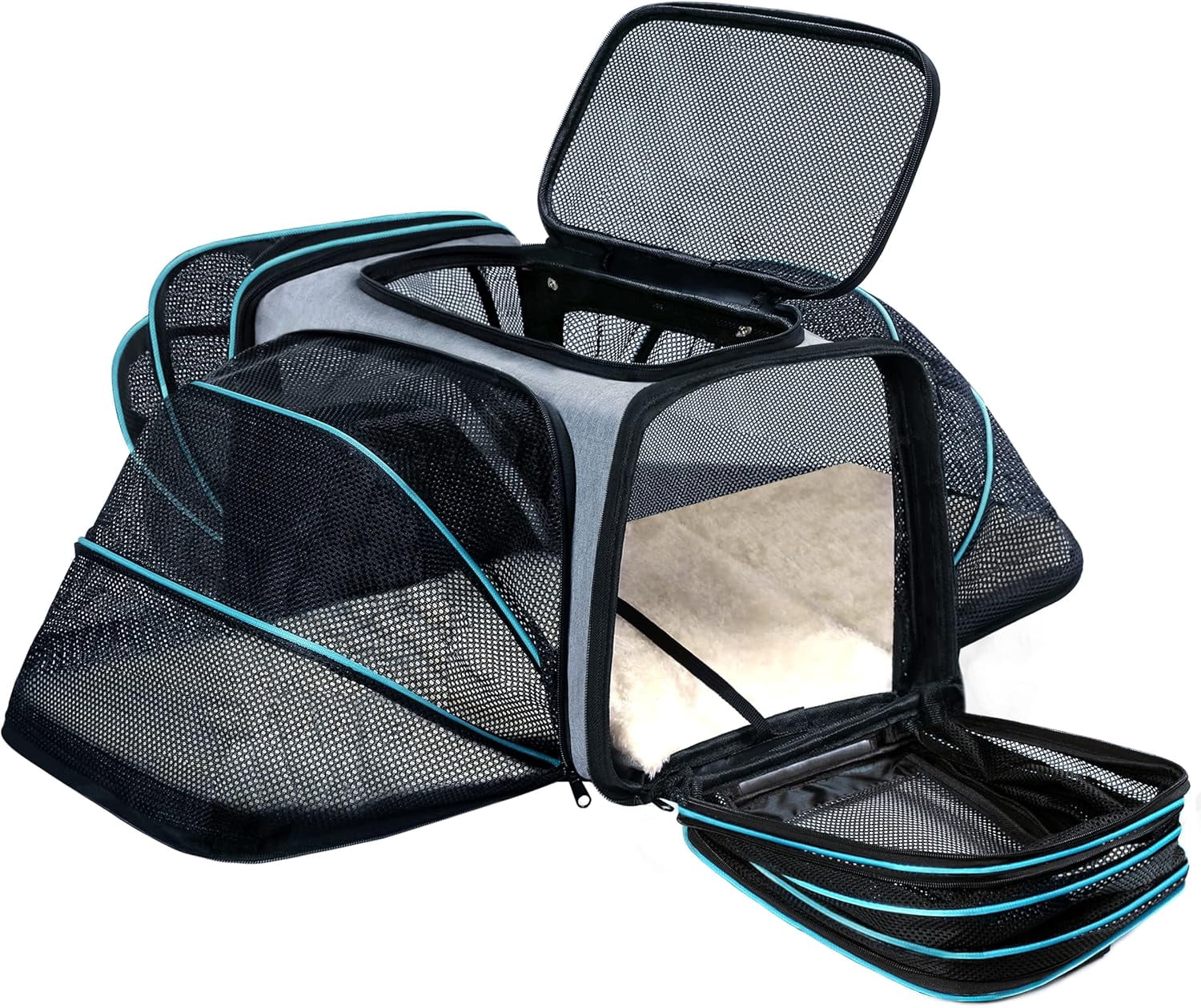 Dog and Cat Flight Carrier - Airline approved expandable soft sided pet ...