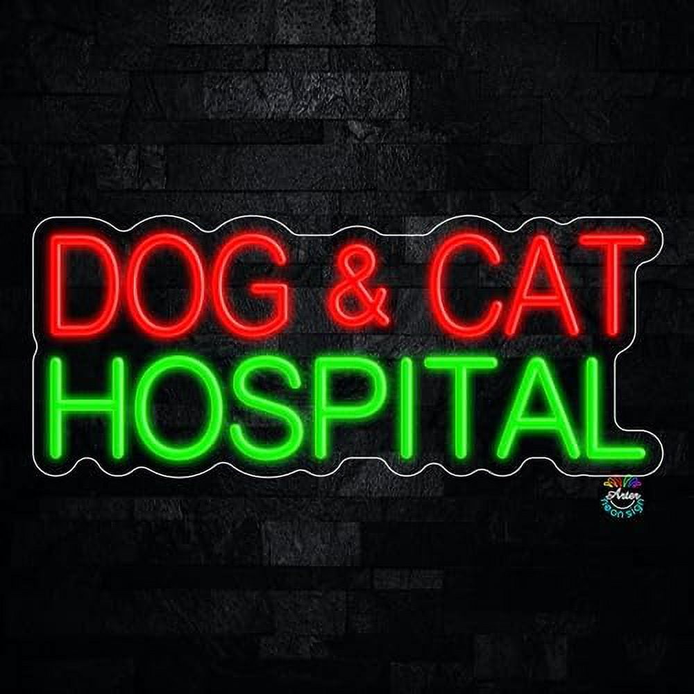 Dog & Cat Hospital LED Neon Sign 24"L x 10"H #32232 - Walmart.com