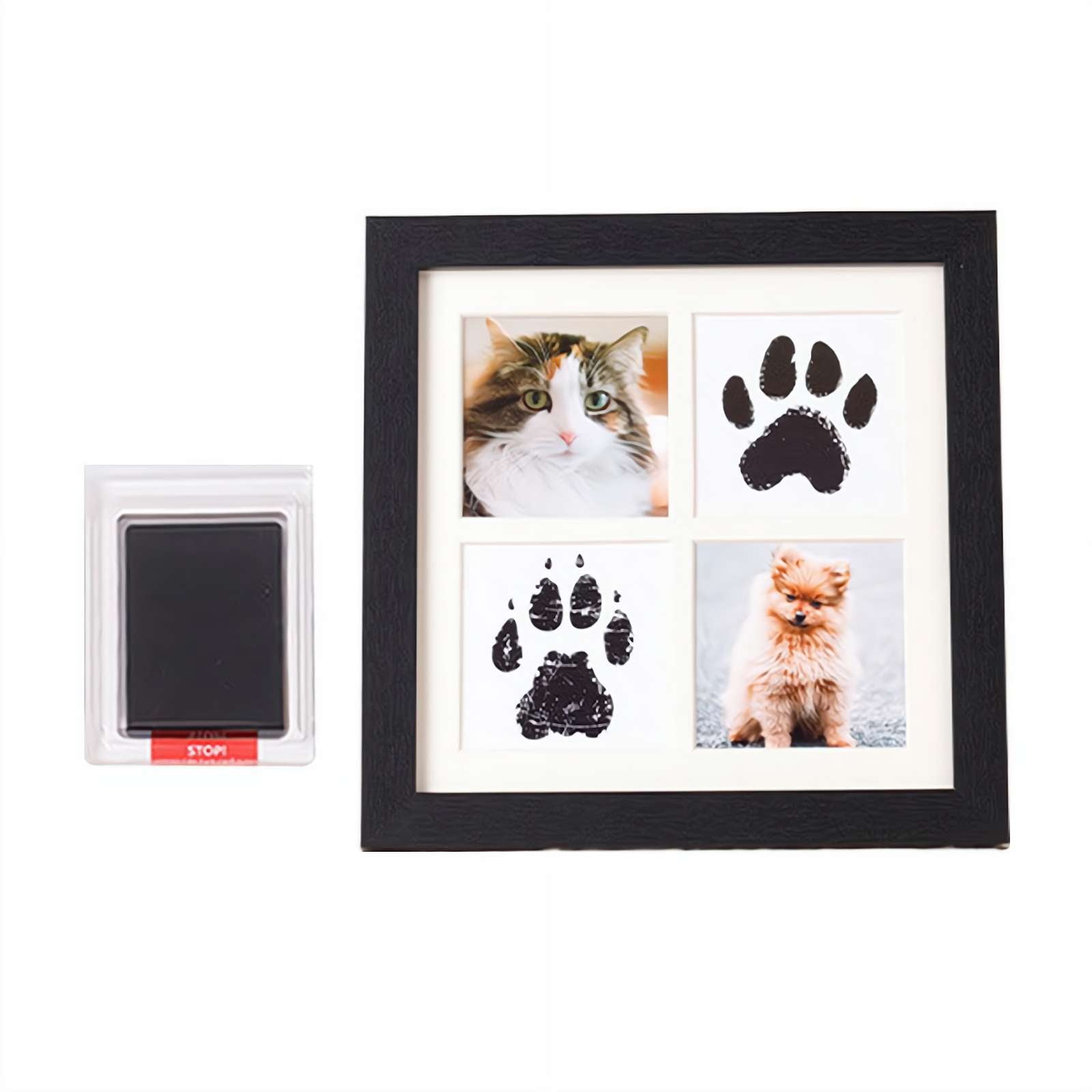 Dog Cat Paw Print Picture Frame, Pet Paw Print Impression Kit, Cat Dog ...