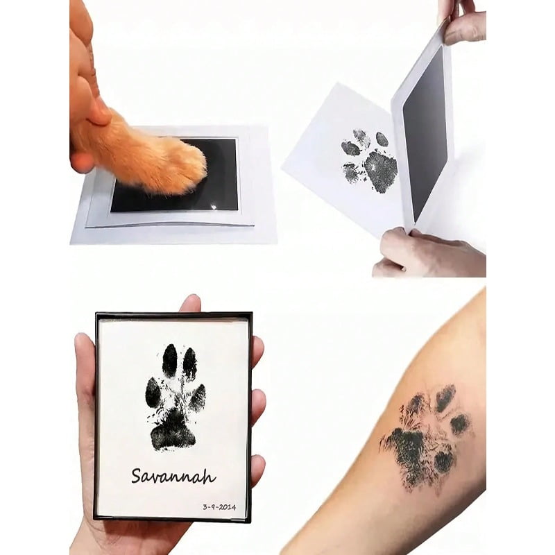 Dog & Cat Pawprint Kit: Inkless Hand/Footprint Kit with Clean Touch Pet ...