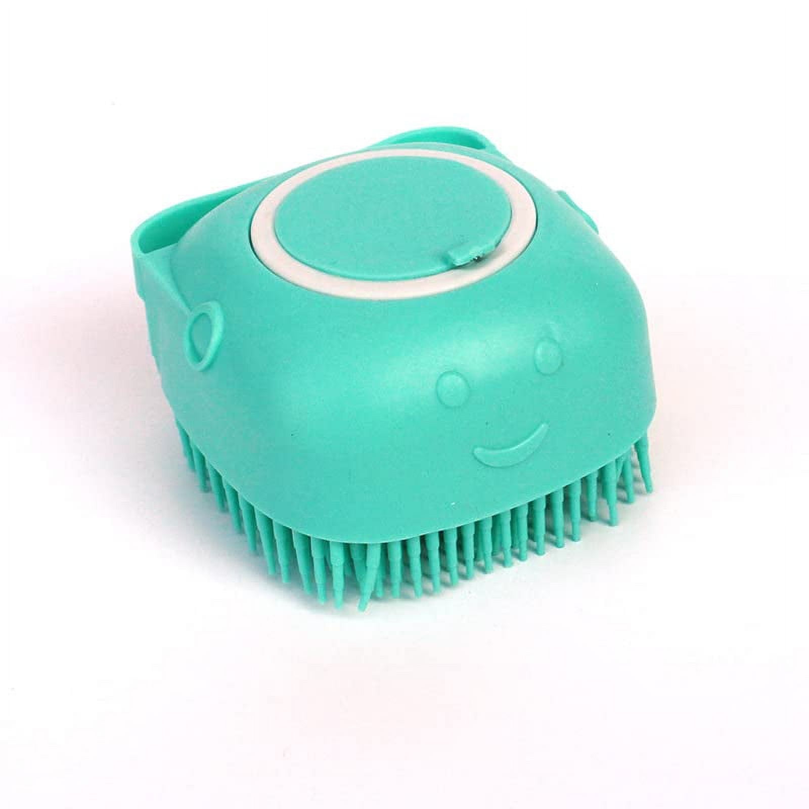 Dog Cat Puppy Bath Brush Scrubber, Shampoo Dispensing Massage Bathing ...