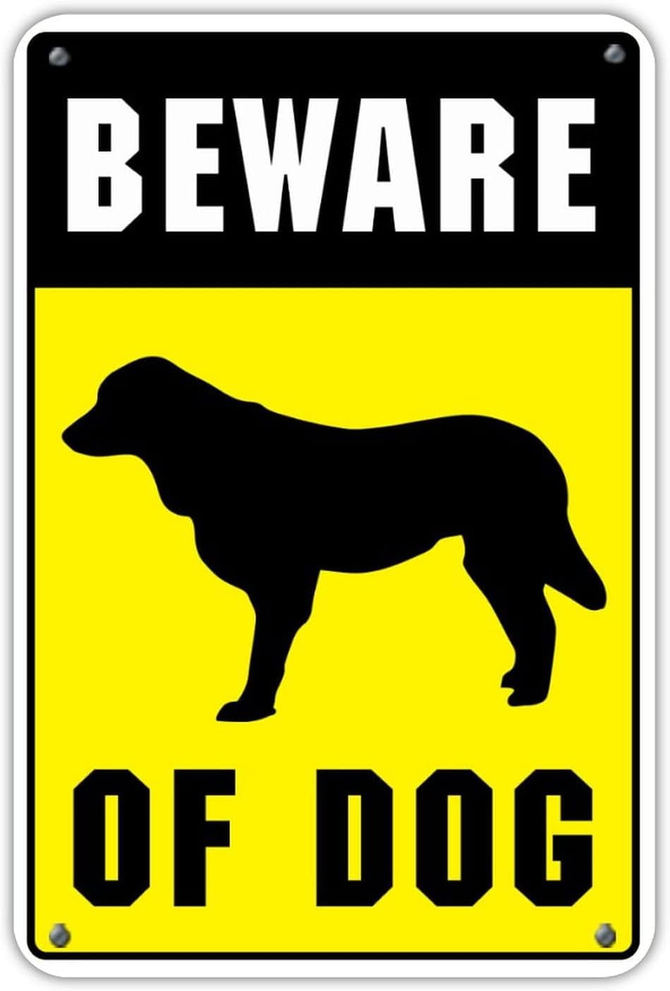 Dog Caution Sign Metal Tin Sign Rustic Dog Sign Garden Yard Decor ...