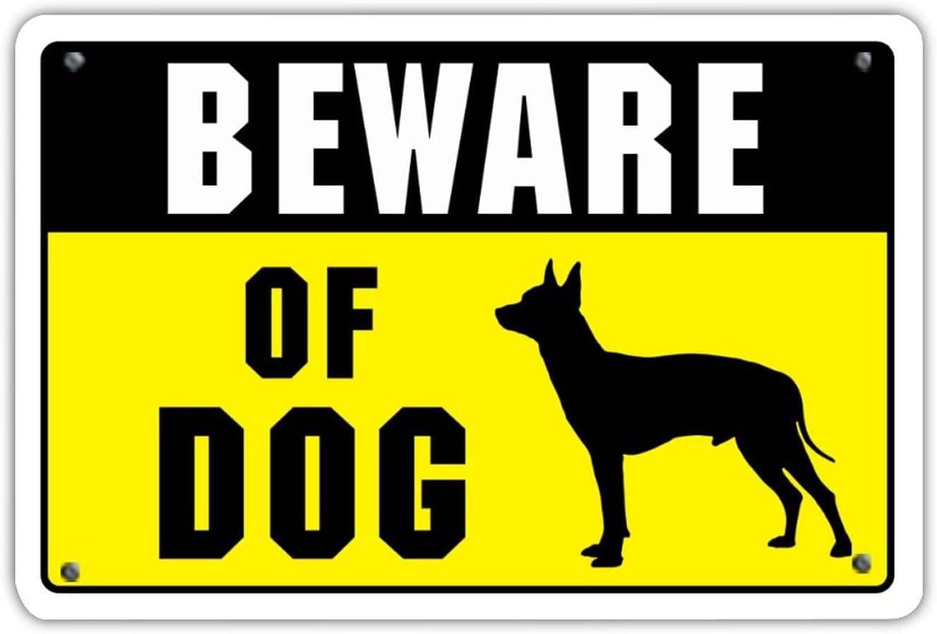 Dog Caution Sign Sign Caution Dog Sign Inside Outside Decorations Rust ...