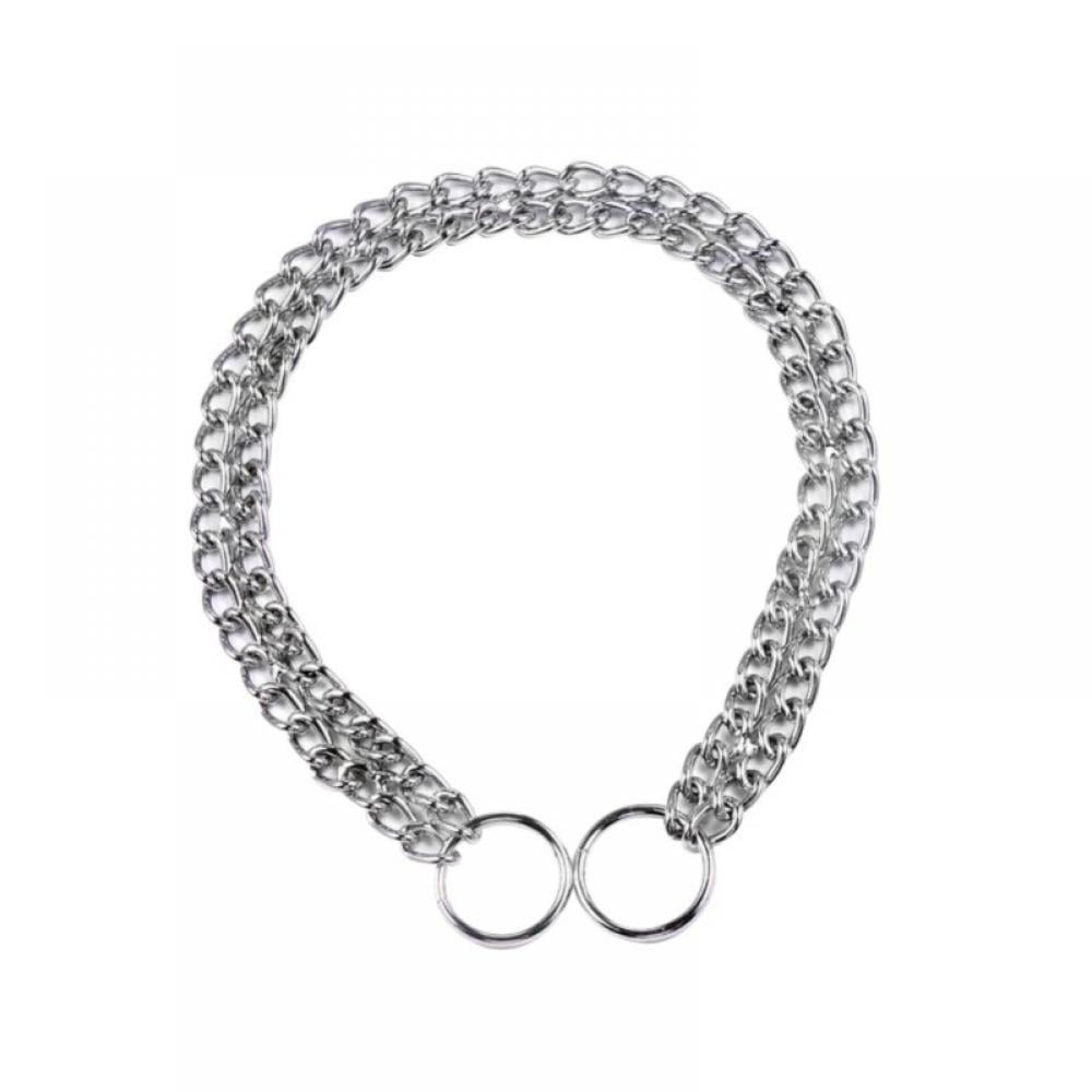Dog Chain Necklace Metal Stainless Steel Leash Training Choke Collar ...