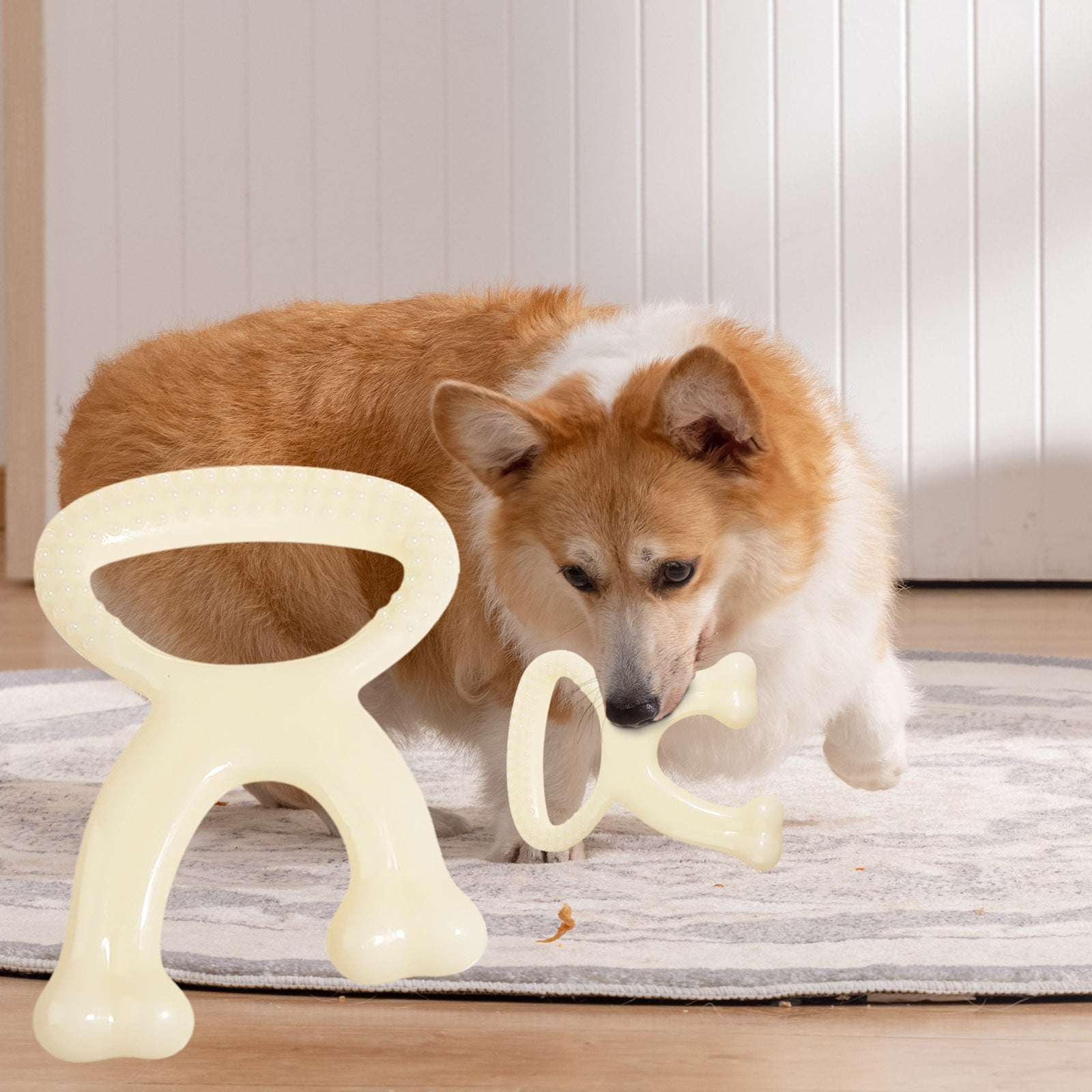 Dog Chew Toy Beef Bone Shape | Durable Molar Stick for Aggressive ...