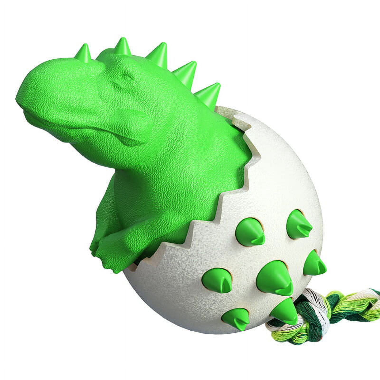 Dog Chew Toy Dinosaur Interactive Leaking Treats Play Toy - Green ...