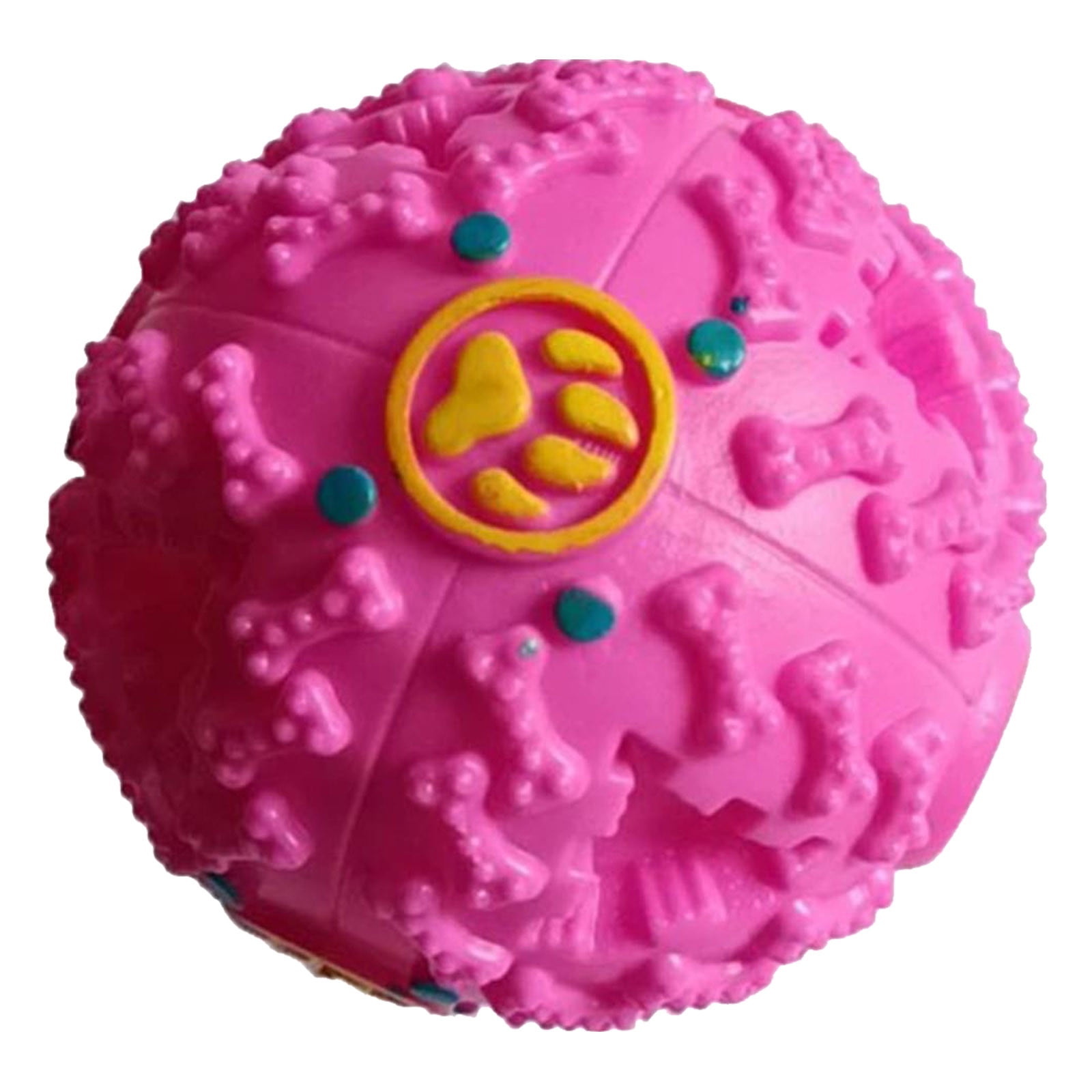 Dog Chew Toy, Interactive Food Dispensing Ball with Teeth Cleaning Bumps and Giggle Sounds, for ...