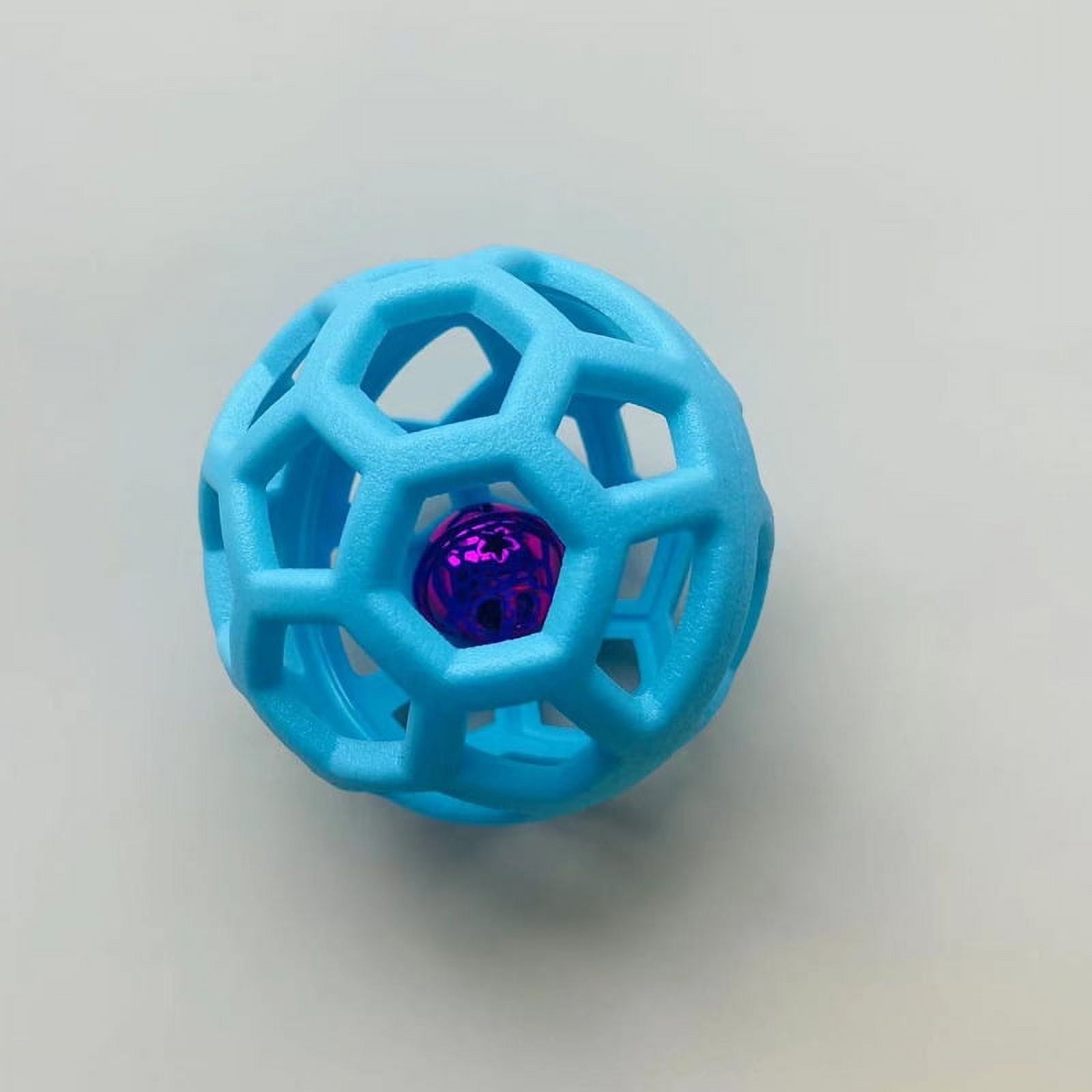 Dog Chew Toy Natural TPR Ball with Bell Pet Interactive Training Game ...