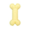Dog Chew Toy Spikey Bone (Small, Yellow，14.5cm) - Durable Rubber Toy ...