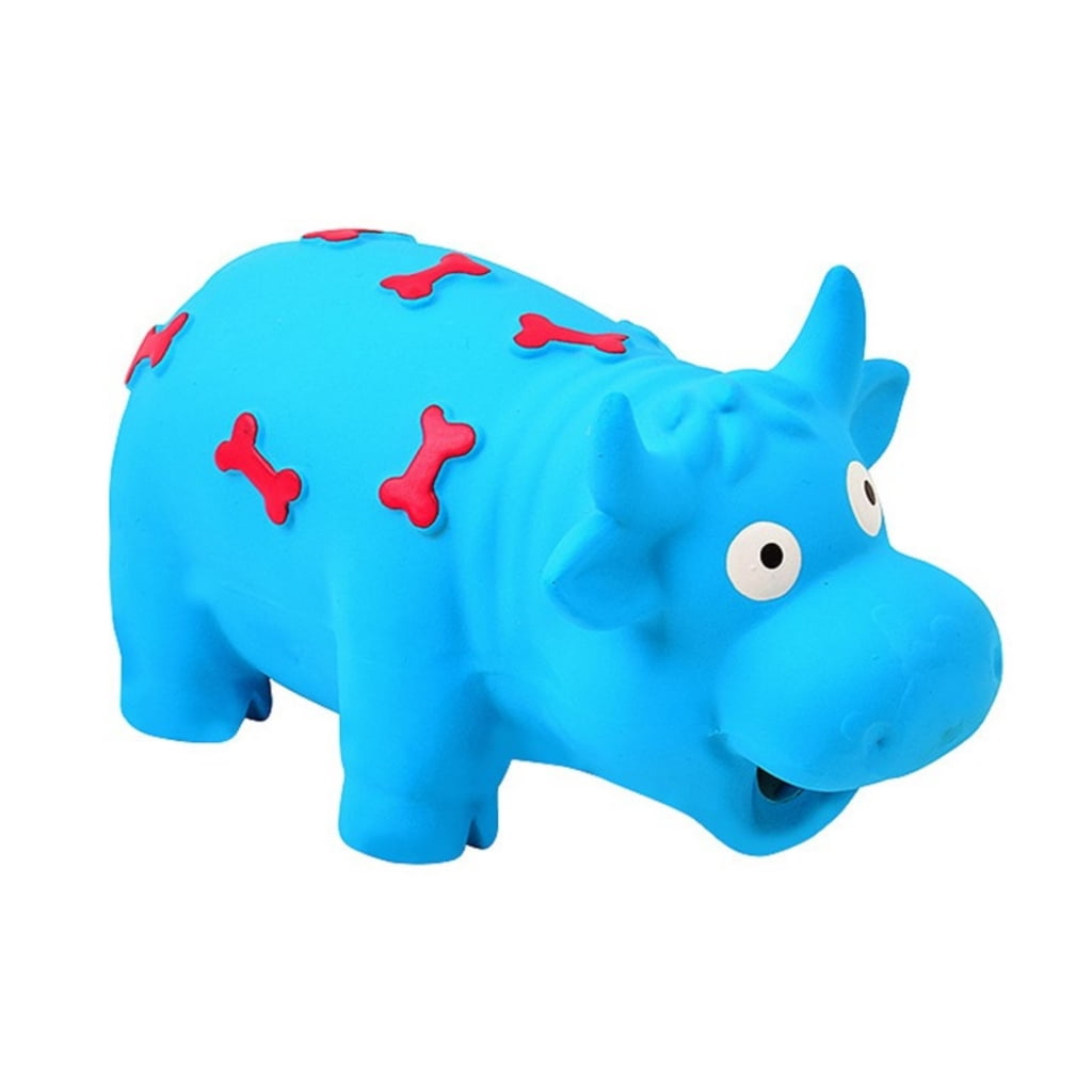 Dog Chew Toy Squeaker Cow Shaped Design Durable Teeth Cleaning Bumps ...