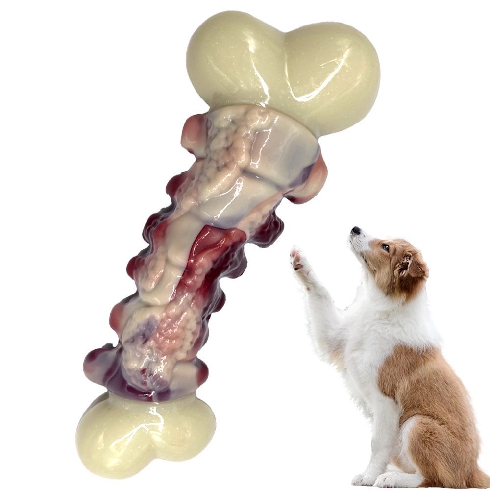 Dog Chew Toys for Aggressive Chewers, Interactive Dog Bone Toys with ...