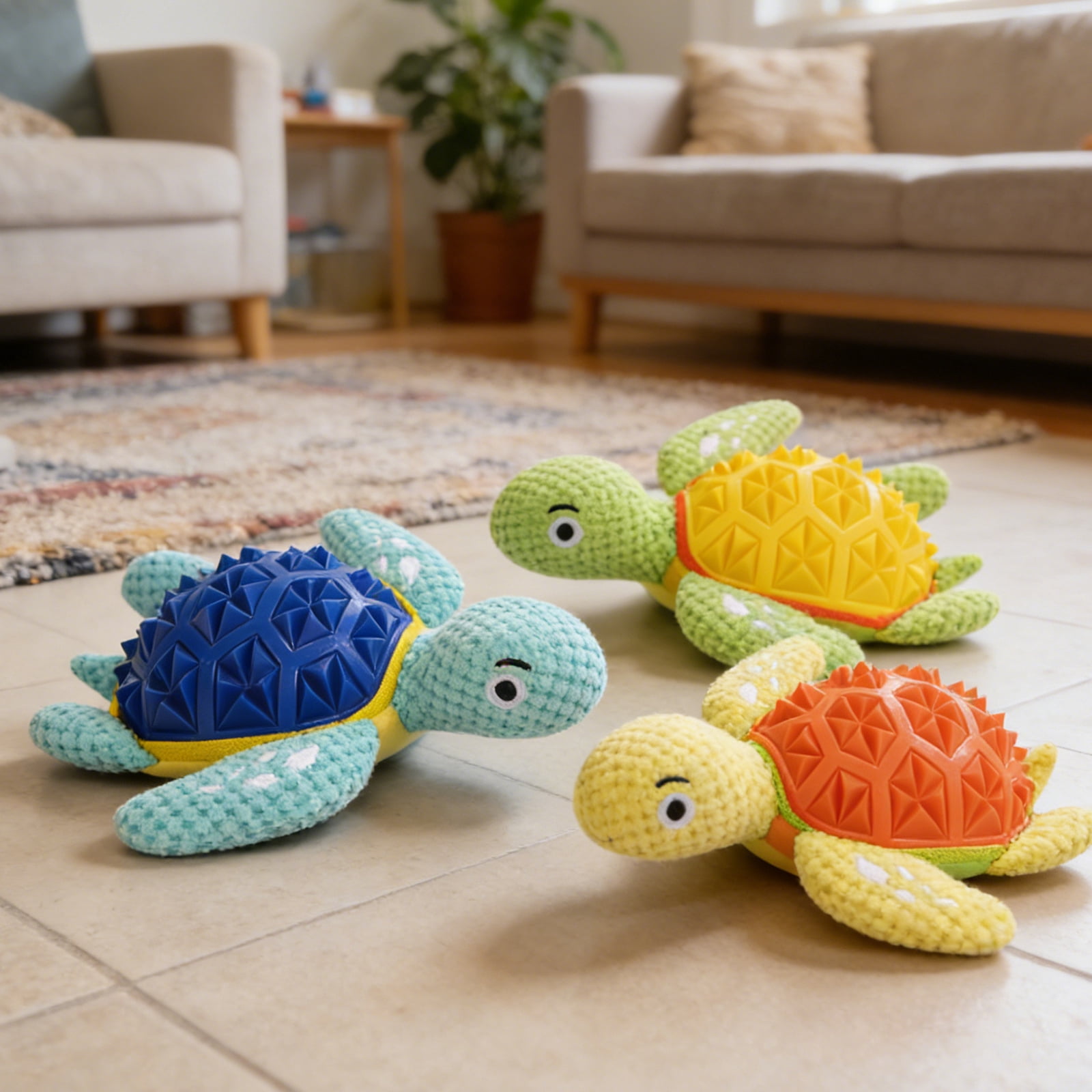 Dog Chew Toys, Turtle Dog Toys, Plush Dog Toys, Durable Dog Toys, Blue ...