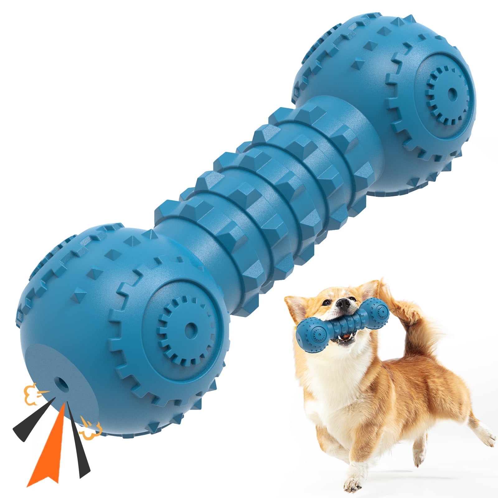Dog Chew Toys for Aggressive, Indestructible Dog Toys for Dogs, Squeaky ...