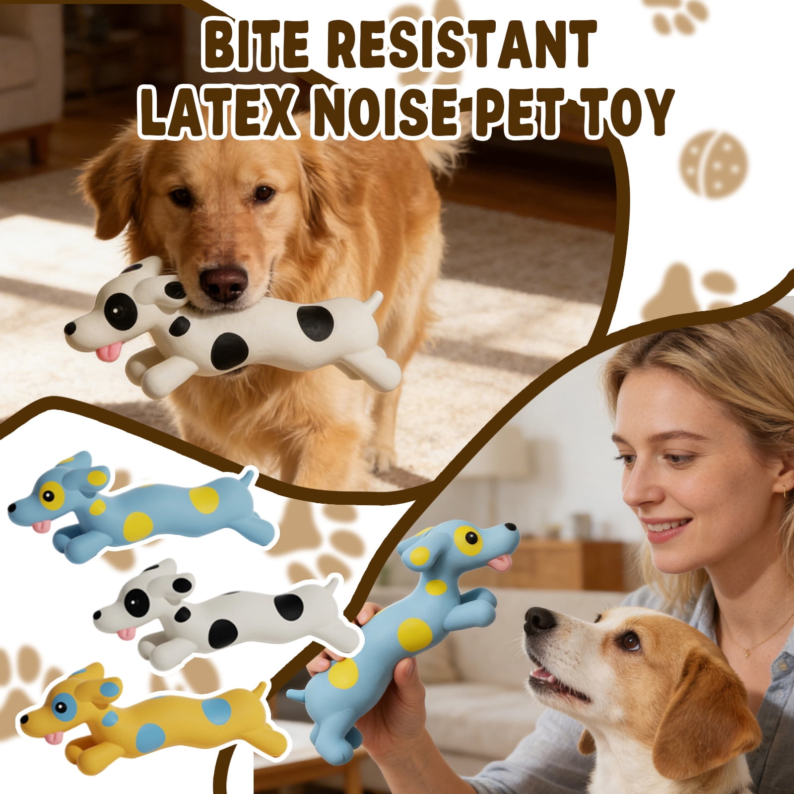 Dog Chew toys for Small Dogs, 12 in Latex, interactive Dog toy ...