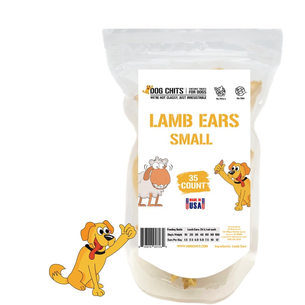 Dog Chits Lamb Ears IRF13 Dog and Puppy Treats - All Natural Grain and ...
