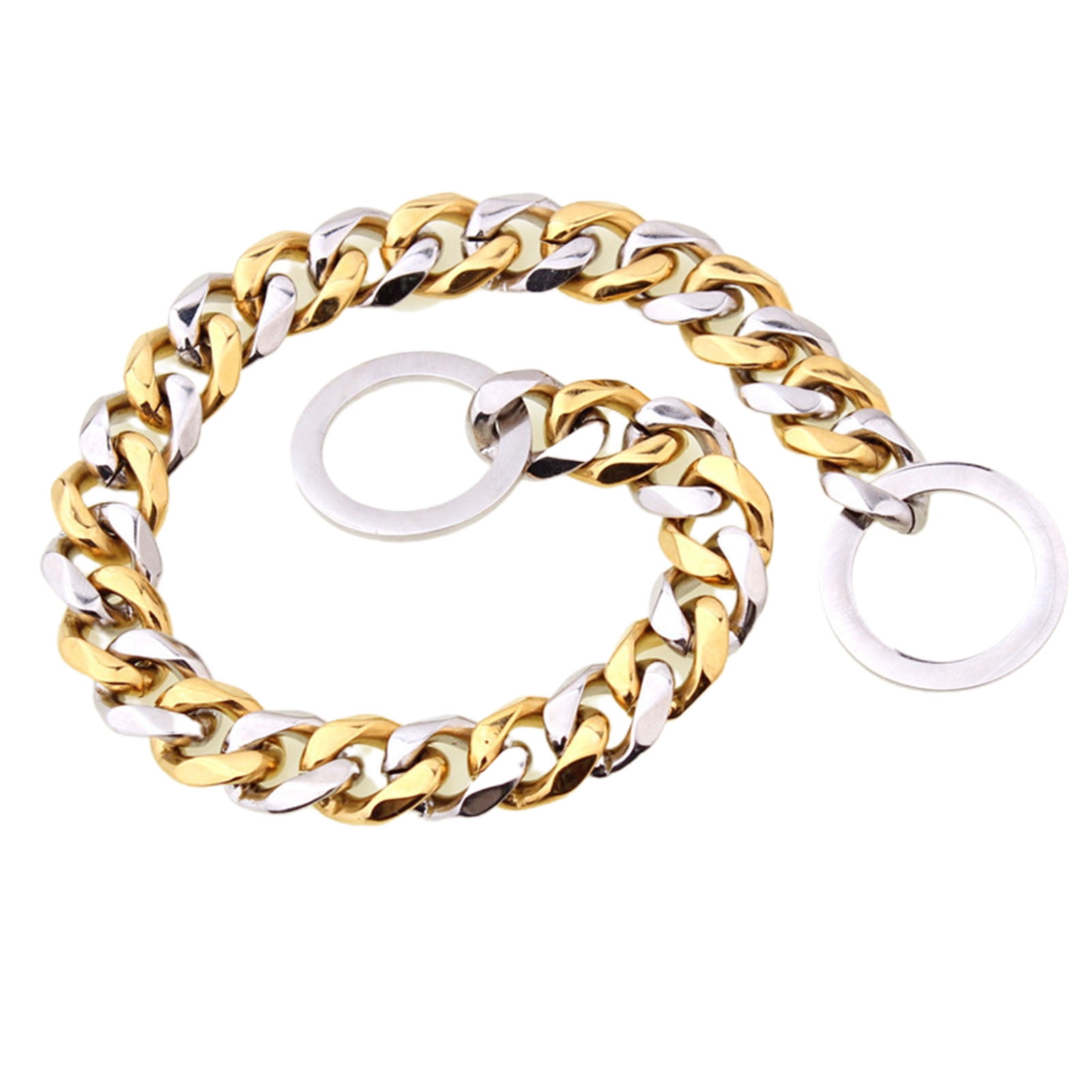 Dog Choke Collar 12mm Chain Collar Stainless Steel Heavy Duty Cuban ...