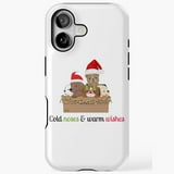 Dog Christmas Cold Noses Warm Wishes Art for iPhone 17 to 11 Pro Max ...